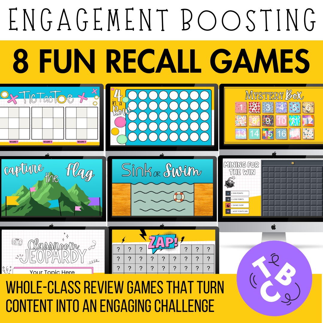 Whole-Class Review Games Bundle | 8 Engaging Recall Games for ANY Subj ...