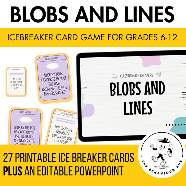 Blobs and Lines Card Game: Back to School Icebreaker Activity and Brai ...